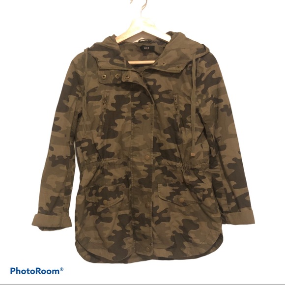 mine | Jackets & Coats | Mine Camouflage Zip Up Utility Jacket | Poshmark